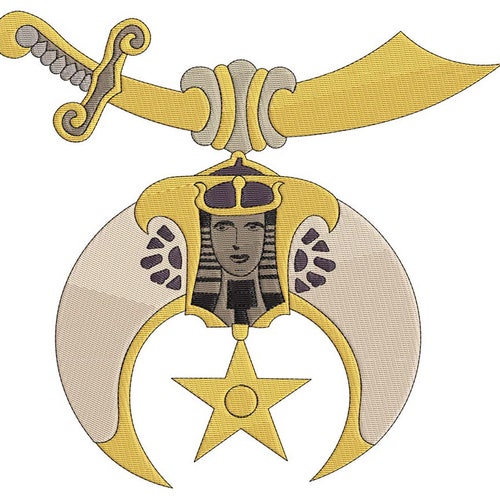 Shrine Emblem 8 Digital Embroidery Design Scimitar and - Etsy