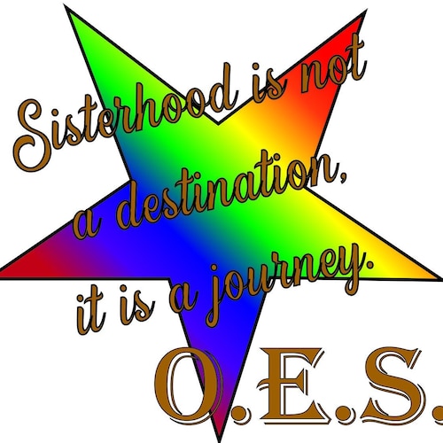 OES Sisters Order of the Eastern Star Cut File Silhouette | Etsy