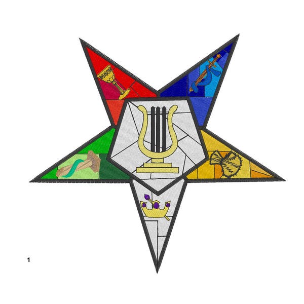 Stained Glass Eastern Star Emblems - Etsy