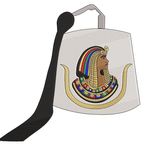 DOI White Fez Embroidery Design 3.5x3.5 4x4 6x6 8x8 - Etsy