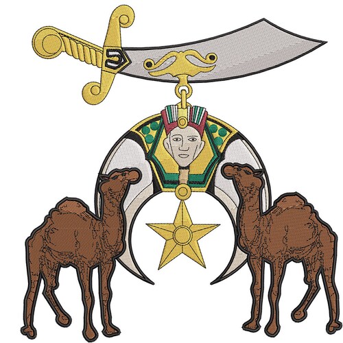 Shrine Past Potentate Emblem Embroidery Design 4x4 6x6 - Etsy