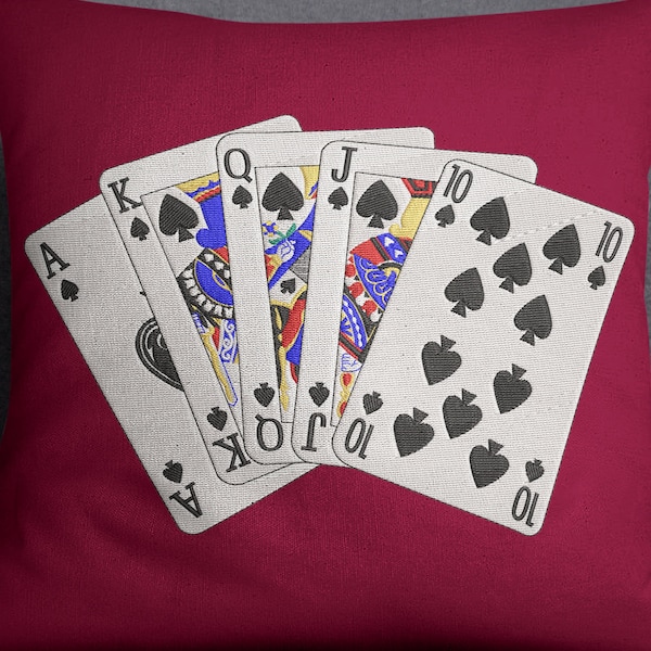 Playing Card Embroidery - Etsy