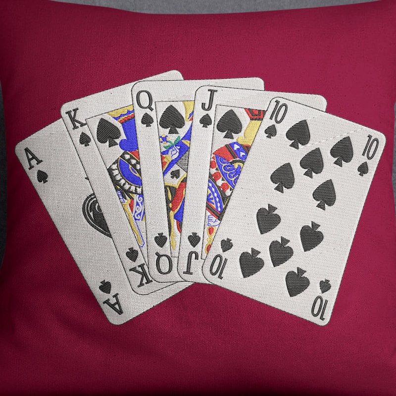Playing Card Embroidery - Etsy