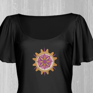 Steampunk Rose Cog - Digital Machine Embroidery Design - 2x2, 3x3, 4x4 ...