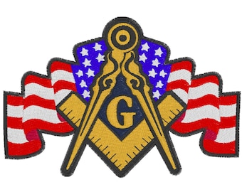 Entered Apprentice 4x4 Square and Compasses Embroidery | Etsy