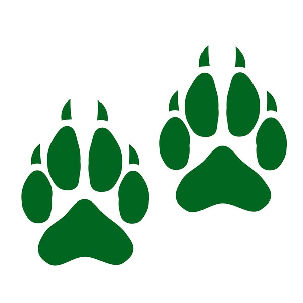 Wolf Paw Print - Etsy