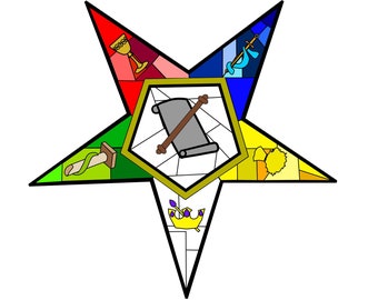 PHA O.E.S. Order of Eastern Star Emblem with Altar Silhouette | Etsy