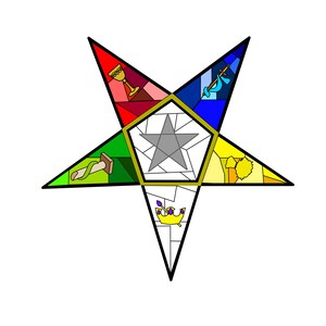 PHA O.E.S. Associate Patron Stained Glass- Silhouette Cut Files - Jpeg ...