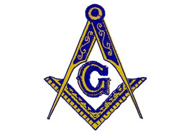Master Mason Simple Square and Compasses embroidery Design | Etsy