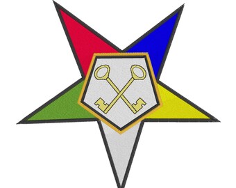 Eastern Star Trustee Badge Embroidery Design Digital File | Etsy