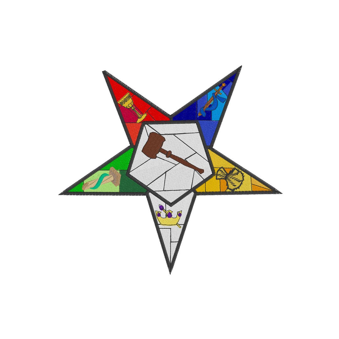 O.E.S. Worthy Matron Emblem Stained Glass - 6x6, 7x7 and 10x10 ...