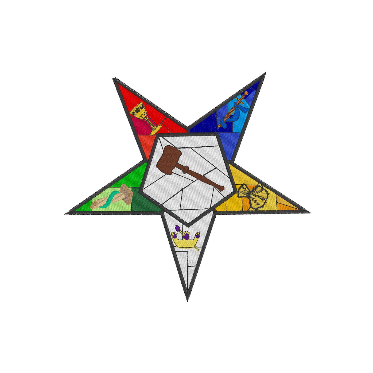 O.E.S. Worthy Matron Emblem Stained Glass 6x6 7x7 and 10x10 - Etsy