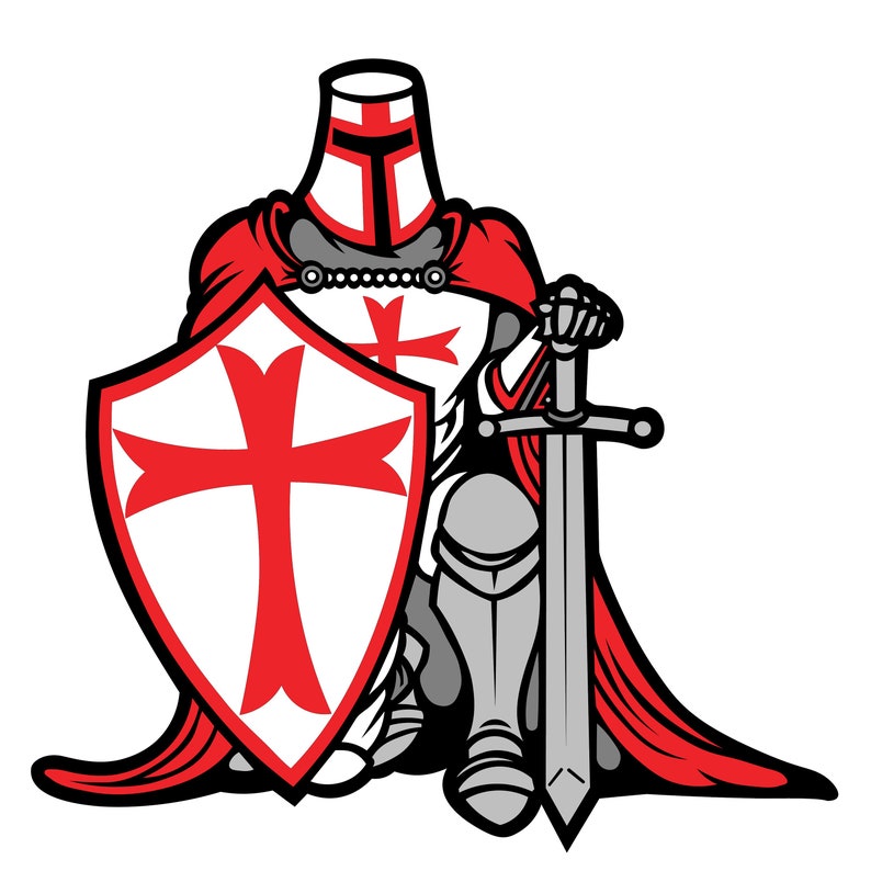 Knight Templar or Crusader - Silhouette and Cricut Cut Files - Jpeg ...