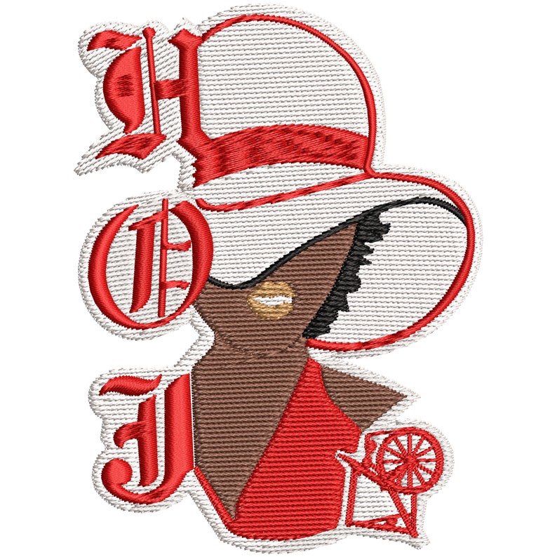 HOJ Lady in White Hat Wheel Facing Right Digital Machine - Etsy