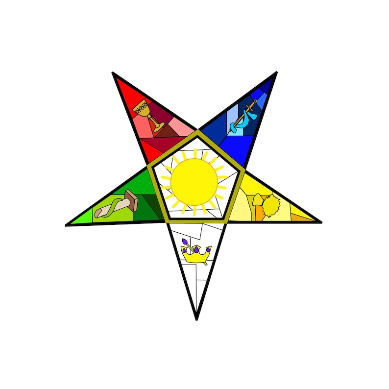 PHA O.E.S. Associate Matron Stained Glass- Silhouette Cut Files - Jpeg ...