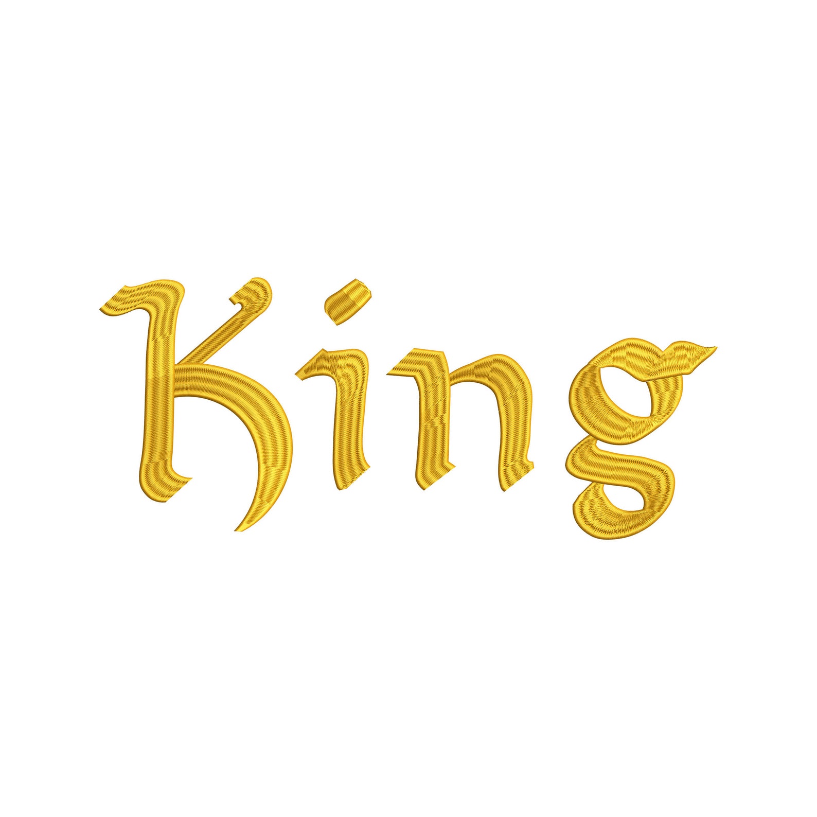 King Wording Digital Machine Embroidery Design 2x3 3x4 - Etsy