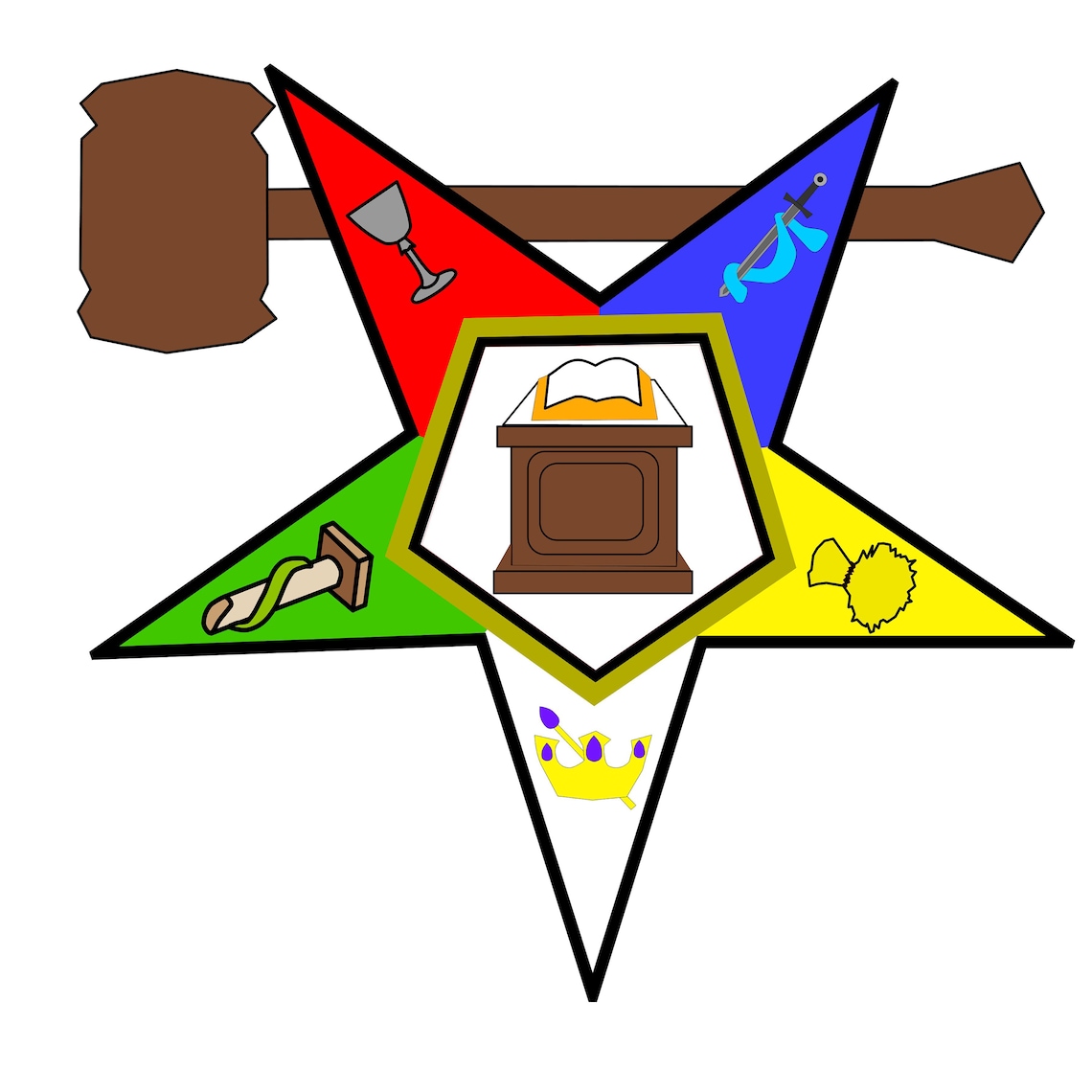 O.E.S. Past Worthy Matron- Silhouette and Cricut Cut Files - Jpeg, Svg ...