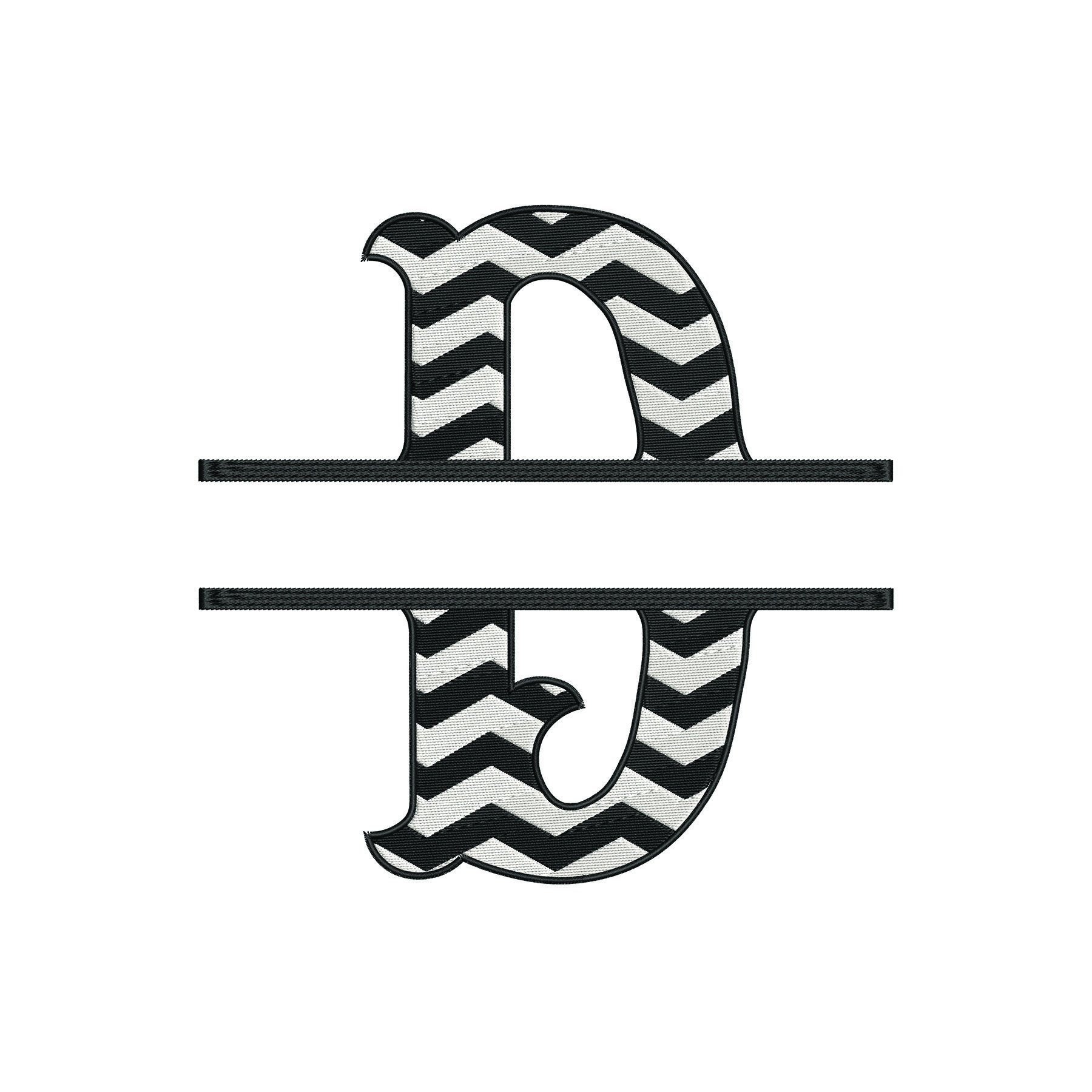 Monogrammed Chevron D