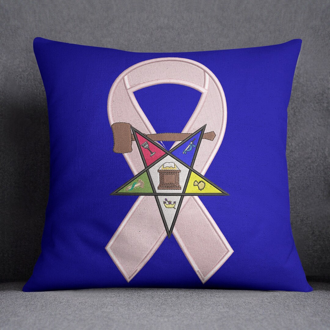 PHA OES Past Matron Pink Ribbon - Digital Machine Embroidery Designs ...