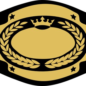 Golden Boxing Belt - Silhouette and Cricut Cut Files - Jpeg, Svg, Eps ...