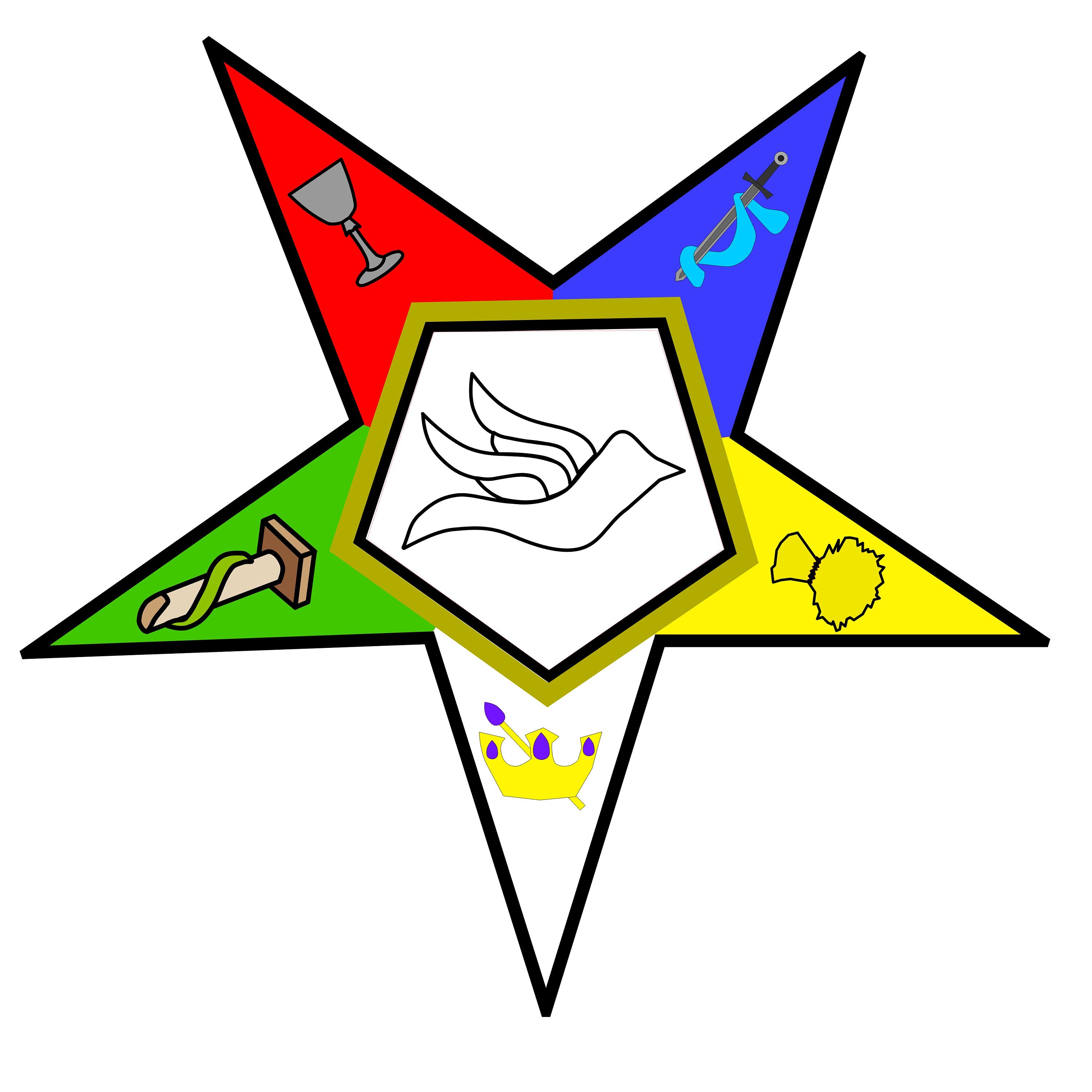 O.E.S. Entire Chapter 18 Officer Badges Silhouette & - Etsy