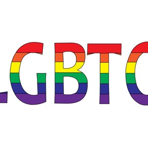 LGBTQ Rainbow Letters Both Outlined and Un-outlined- Silhouette Cut ...