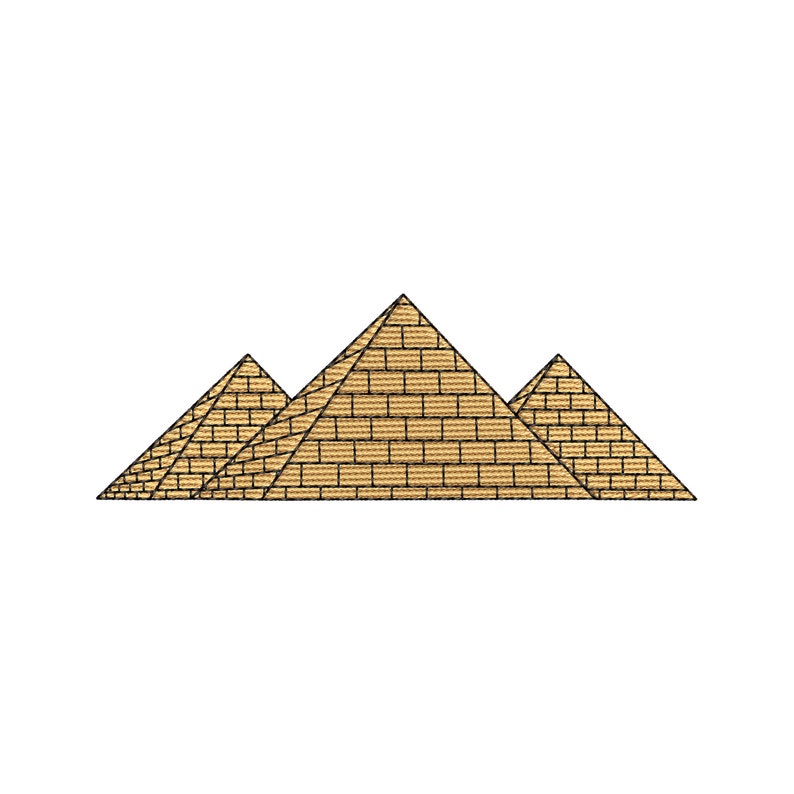 Triple Pyramids Digital Machine Embroidery Design 2x3 - Etsy