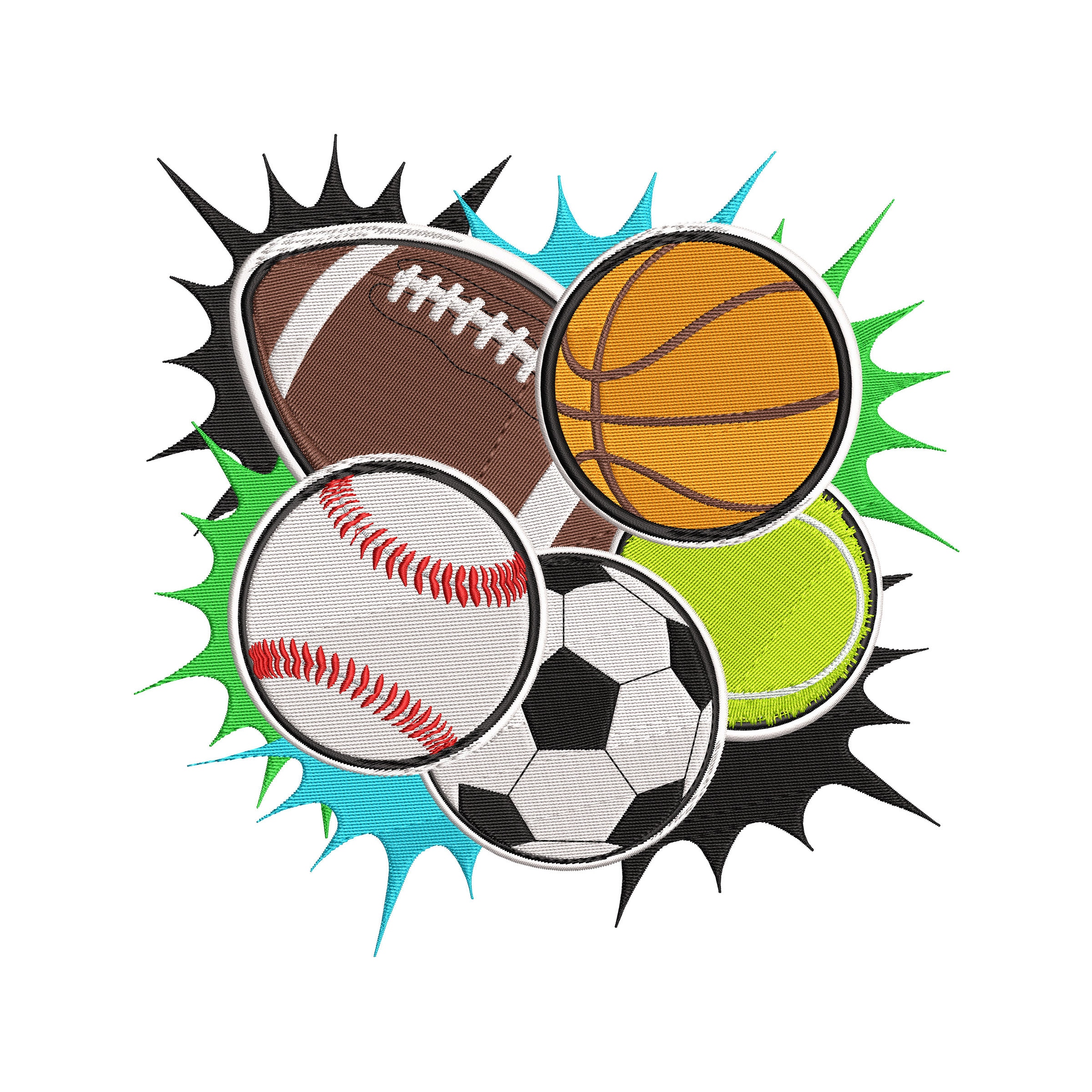 Sports Gear Collection Digital Embroidery Design 4x4 5x5 - Etsy