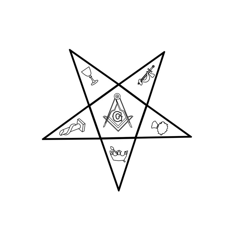 PHA O.E.S. Worthy Patron Blackwork Silhouette & Cricut Cut - Etsy