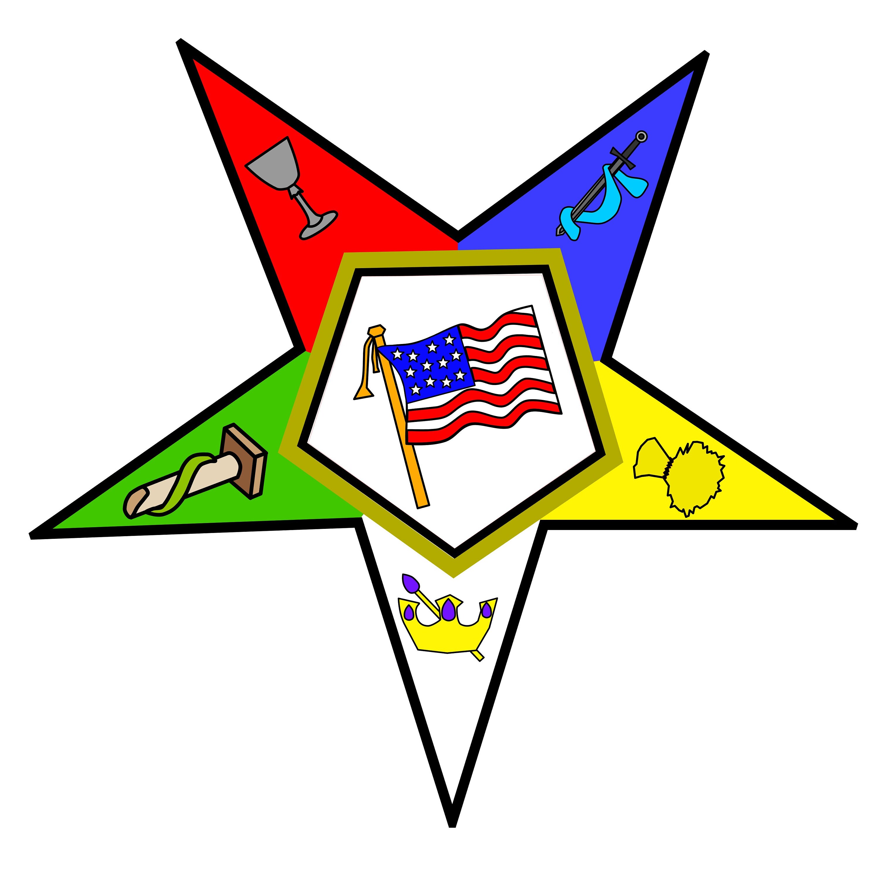 O.E.S. U.S. Flag Bearer- Silhouette Cut Files - Jpeg, Svg, Eps, Png ...
