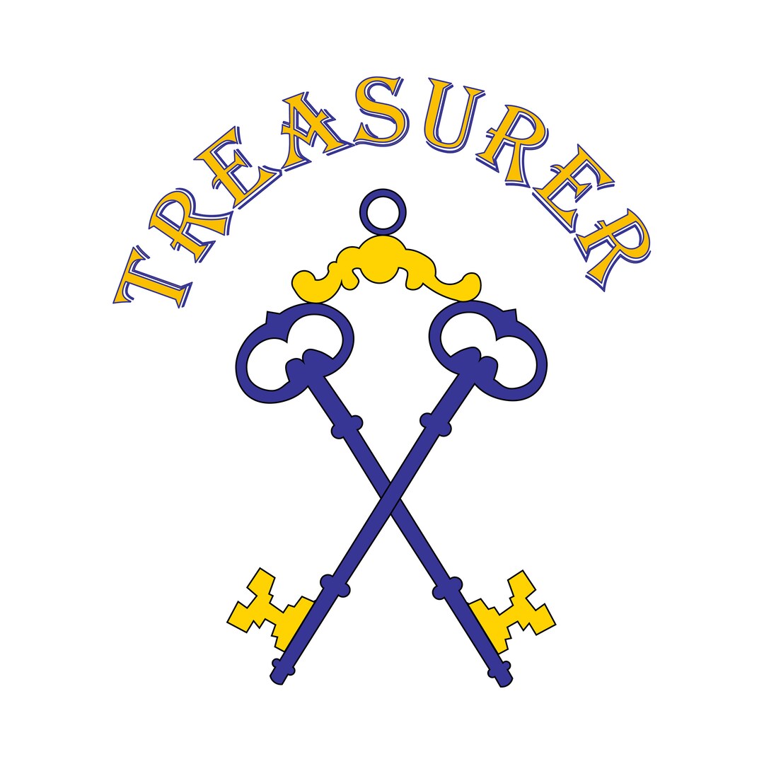 Lodge Treasurer Crossed Keys SVG - Silhouette & Cricut Cut Files - Jpeg ...