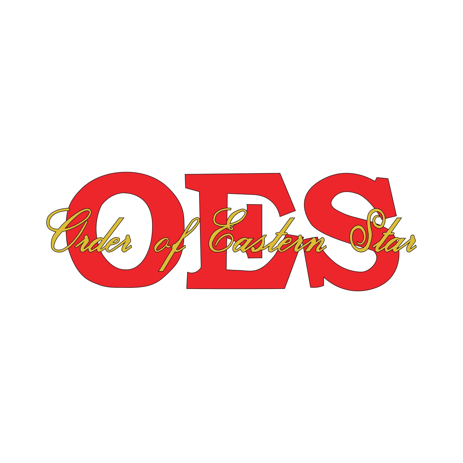 Red OES Letters With Script Silhouette & Cricut Cut Files - Etsy