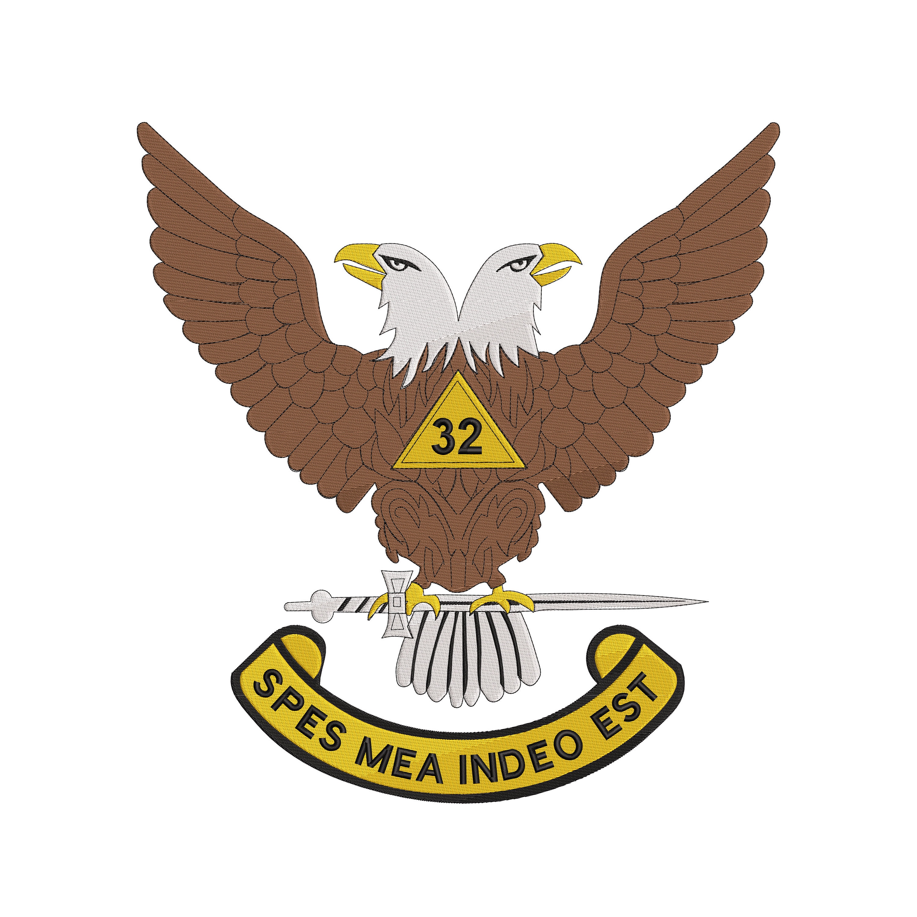 32 Degree Masons Double Headed Eagle (wings Up) - Digital Machine ...