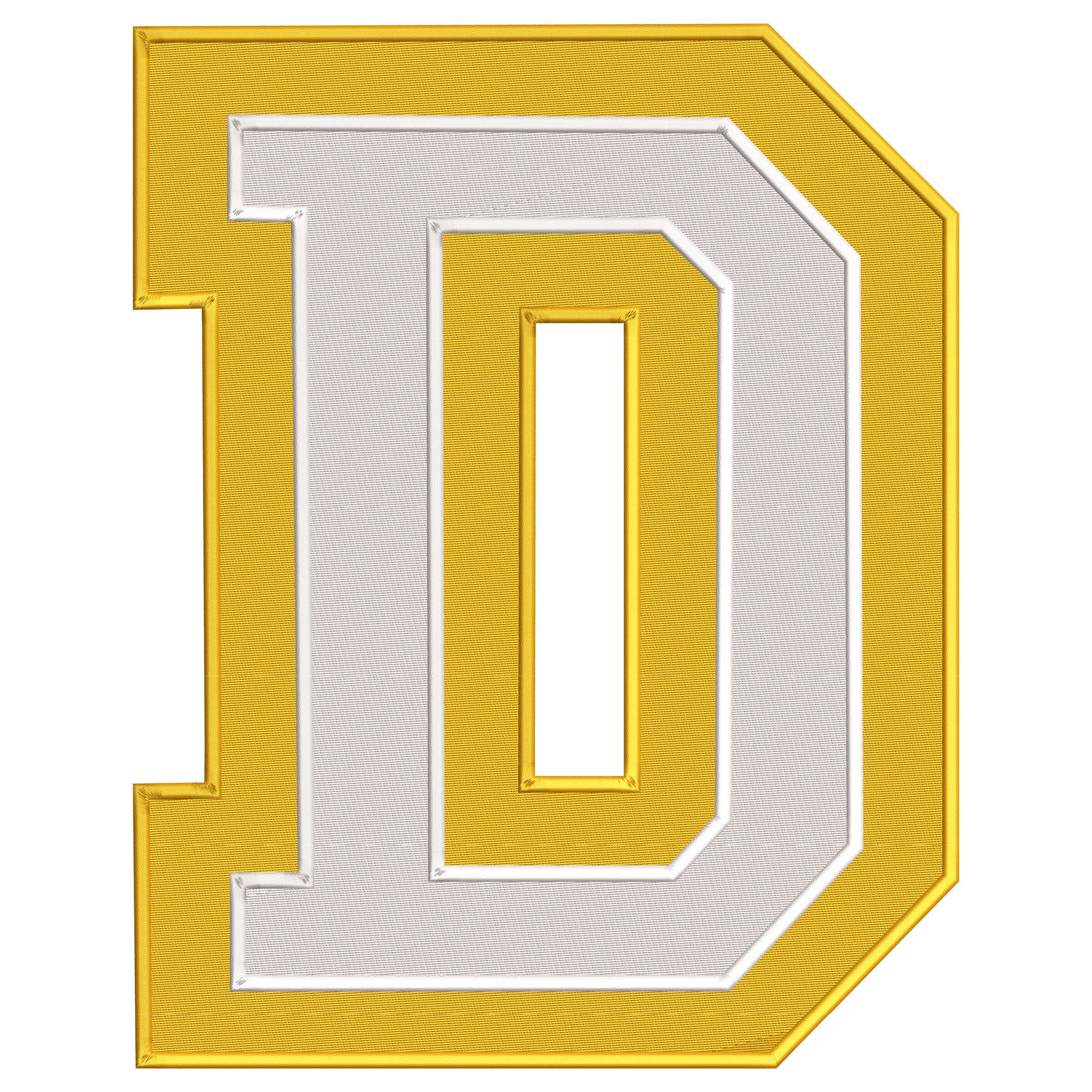OES or DOI "d" Filled Letter - Digital Machine Embroidery Design - 3x4 ...