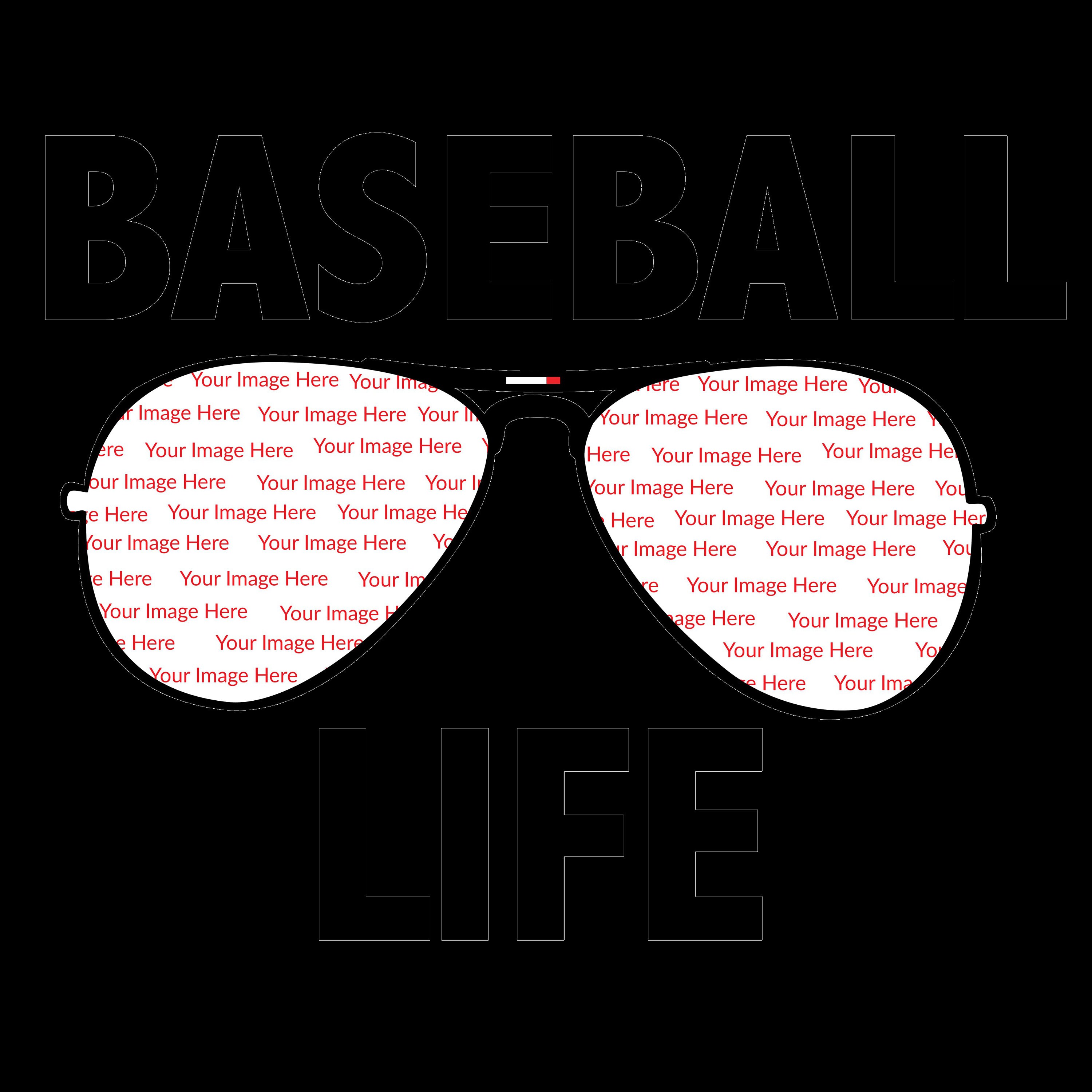 Baseball Life Design Insert Your Photos Silhouette and Cricut - Etsy