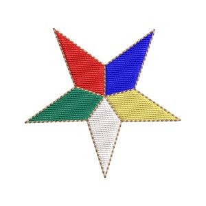 OES Star With OES Colors Tiny - Embroidery Design Digital File - 1x1, 1 ...