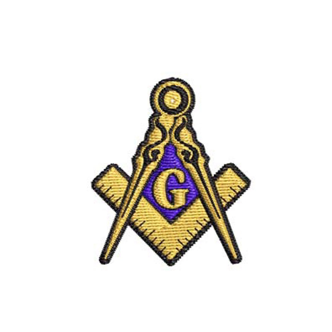 Master Mason - Square and Compasses - 1.5x1.5, 2x2, 3x3 - Embroidery ...