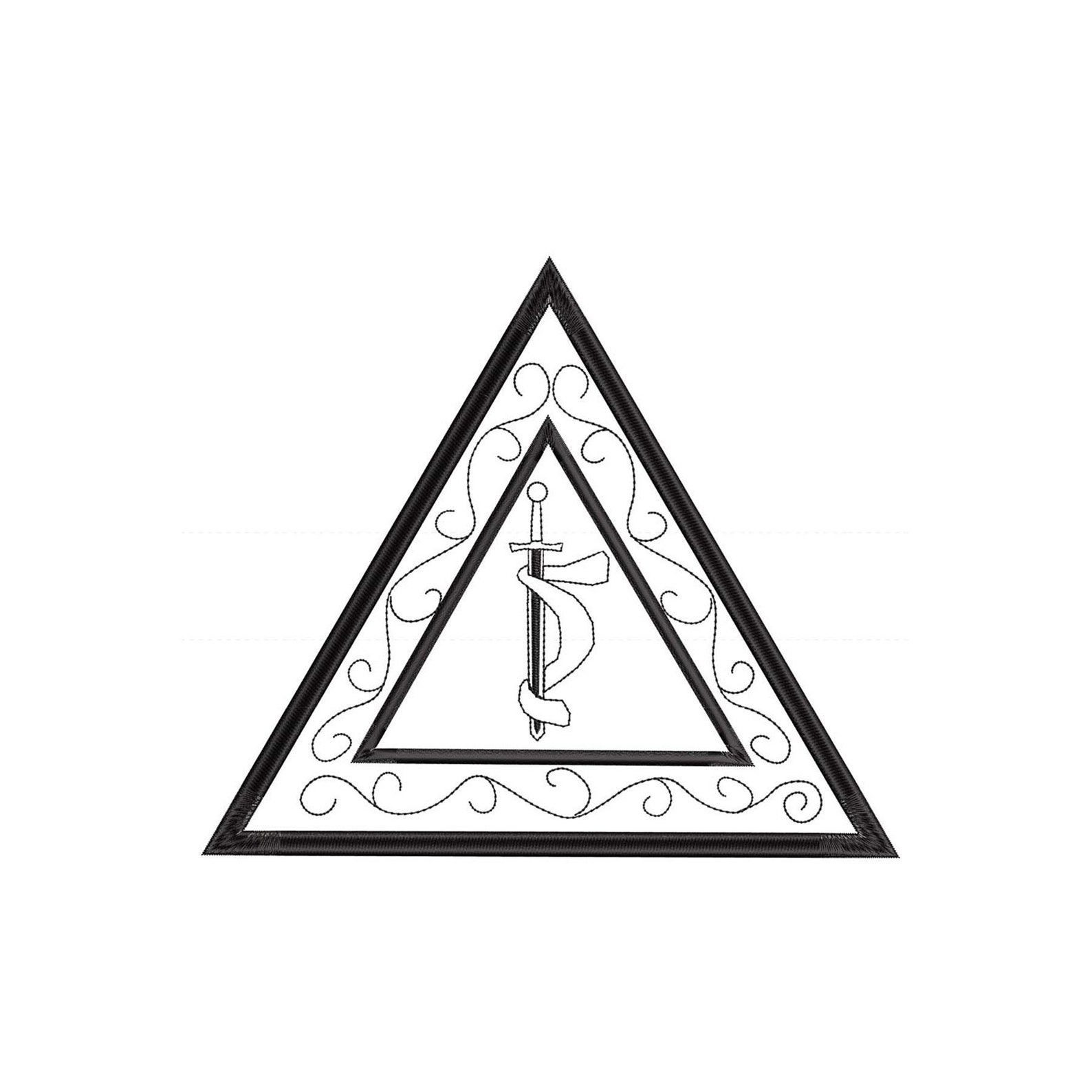 OES Adah Starpoint Badge Blackwork - Officer Designs -embroidery Design ...