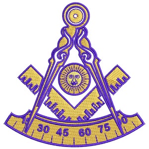 Past Master's Emblem Tiny - Digital Machine Embroidery Design - 2x2, 2 ...
