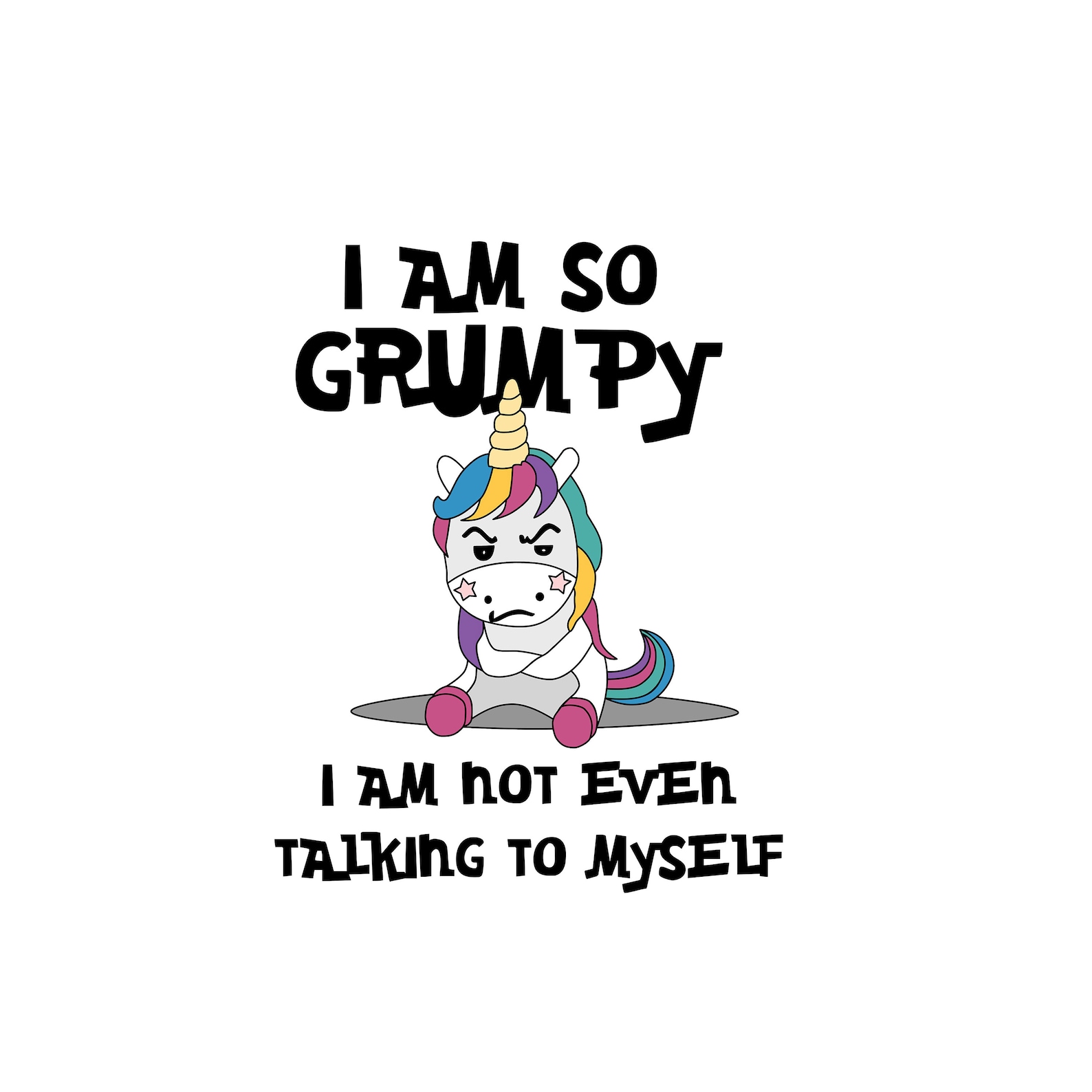 Grumpy Unicorn Silhouette and Cricut Cut Files Jpeg Svg | Etsy