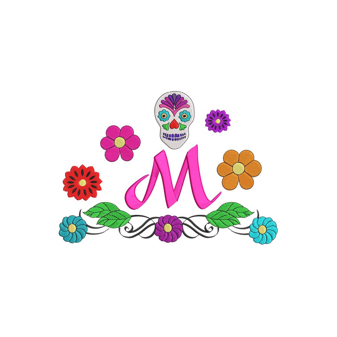 Talavera Monogram M - Embroidery Design - 3x4, 5x6, 6x8, 7x10, 9x12 - Etsy