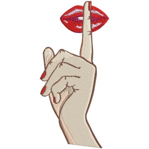 Shush 2 - Digital Machine Embroidery Design - 2x4, 3x5, 3x6, 4x7, 5x8 ...