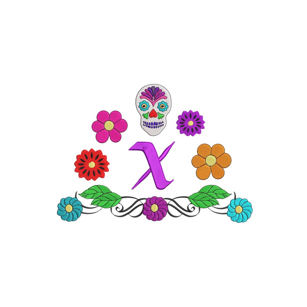 Talavera Monogram X - Embroidery Design - 3x4, 5x6, 6x8, 7x10, 9x12 - Etsy