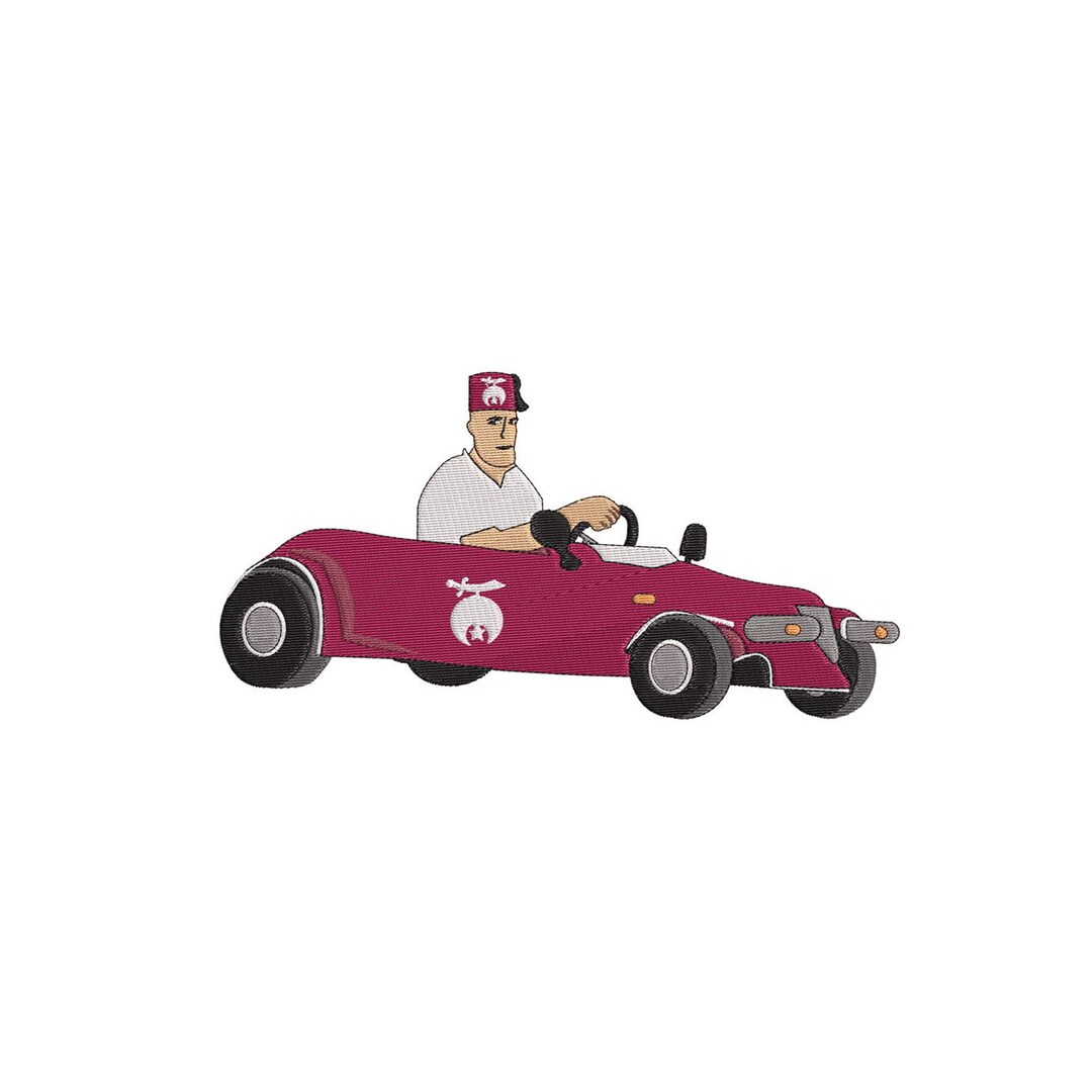 Shriner Mini-car - Digital Embroidery Design - 3x4, 4x6, 4x8, 6x10 ...