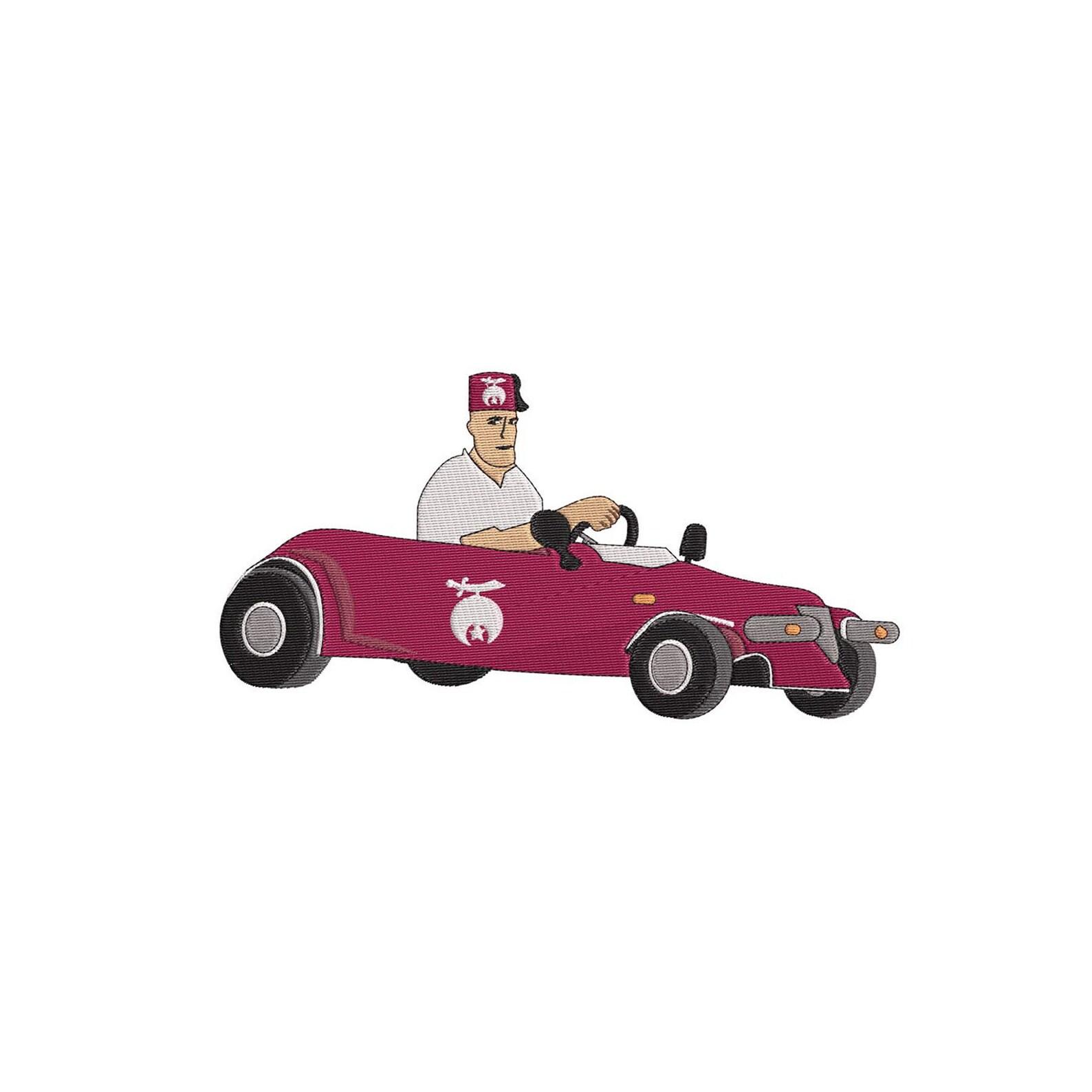 Shriner Mini-car Digital Embroidery Design 3x4 4x6 4x8 | Etsy