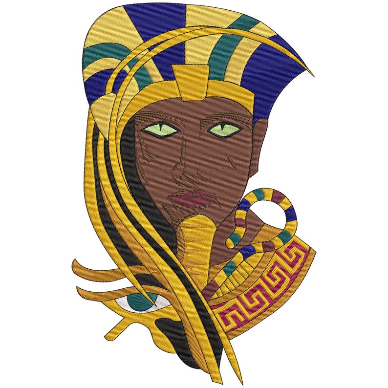 Pharaoh and Eye - Digital Machine Embroidery Design - 3x4, 4x5, 4x6,5x7 ...
