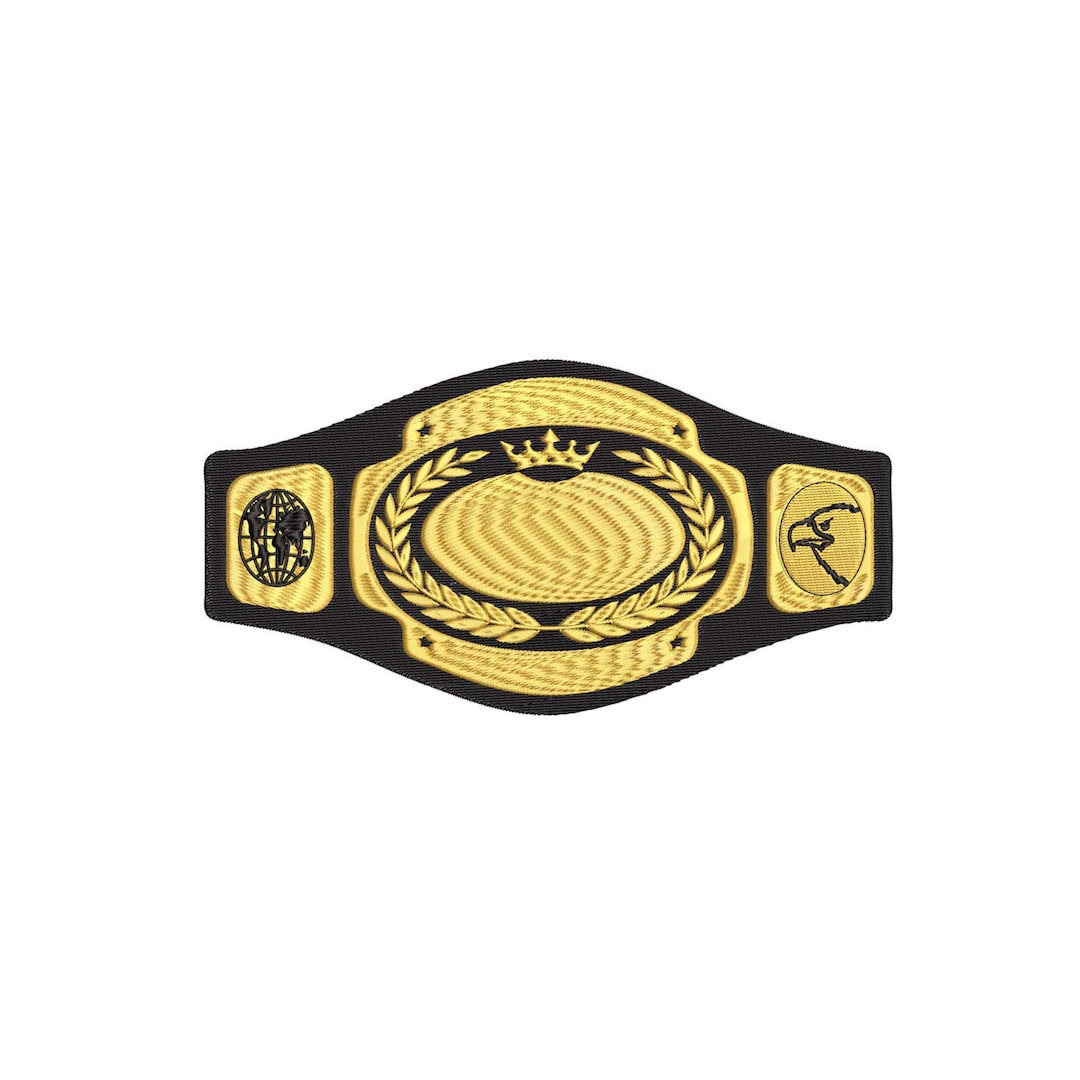 Golden Boxing Belt - Embroidery Design - 3x4, 4x6, 5x8, 6x10, 7x12, and ...