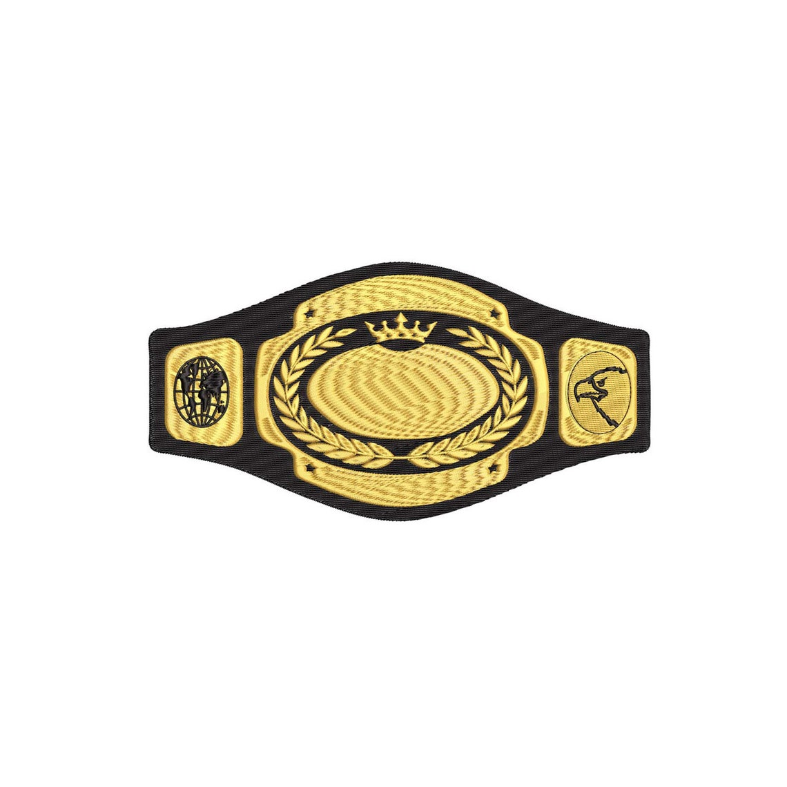 Golden Boxing Belt - Embroidery Design - 3x4, 4x6, 5x8, 6x10, 7x12, and ...