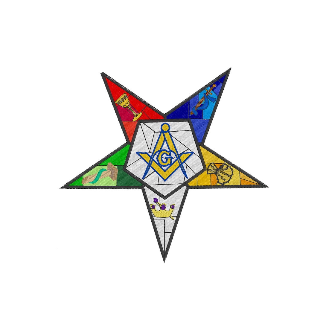 O.E.S. Worthy Patron Emblem Stained Glass - 6x6, 7x7 and 10x10 ...