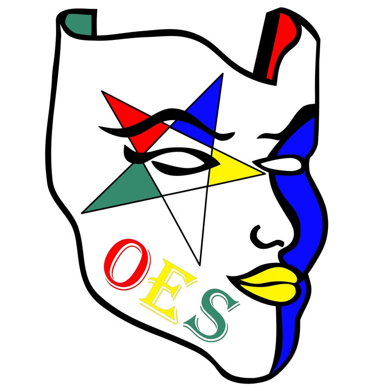 PHA OES Harlequin Mask- Silhouette and Cricut Cut Files - Jpeg, Svg ...